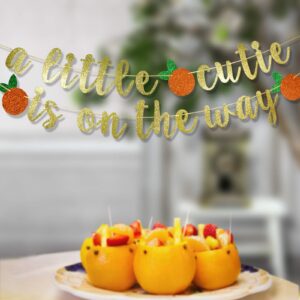 A Little Cutie Is On The Way Banner, Citrus Banner, Orange Theme Birthday, Cutie Baby Shower, Little Cutie Birthday Party Decor