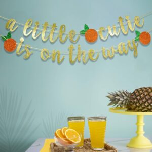 A Little Cutie Is On The Way Banner, Citrus Banner, Orange Theme Birthday, Cutie Baby Shower, Little Cutie Birthday Party Decor