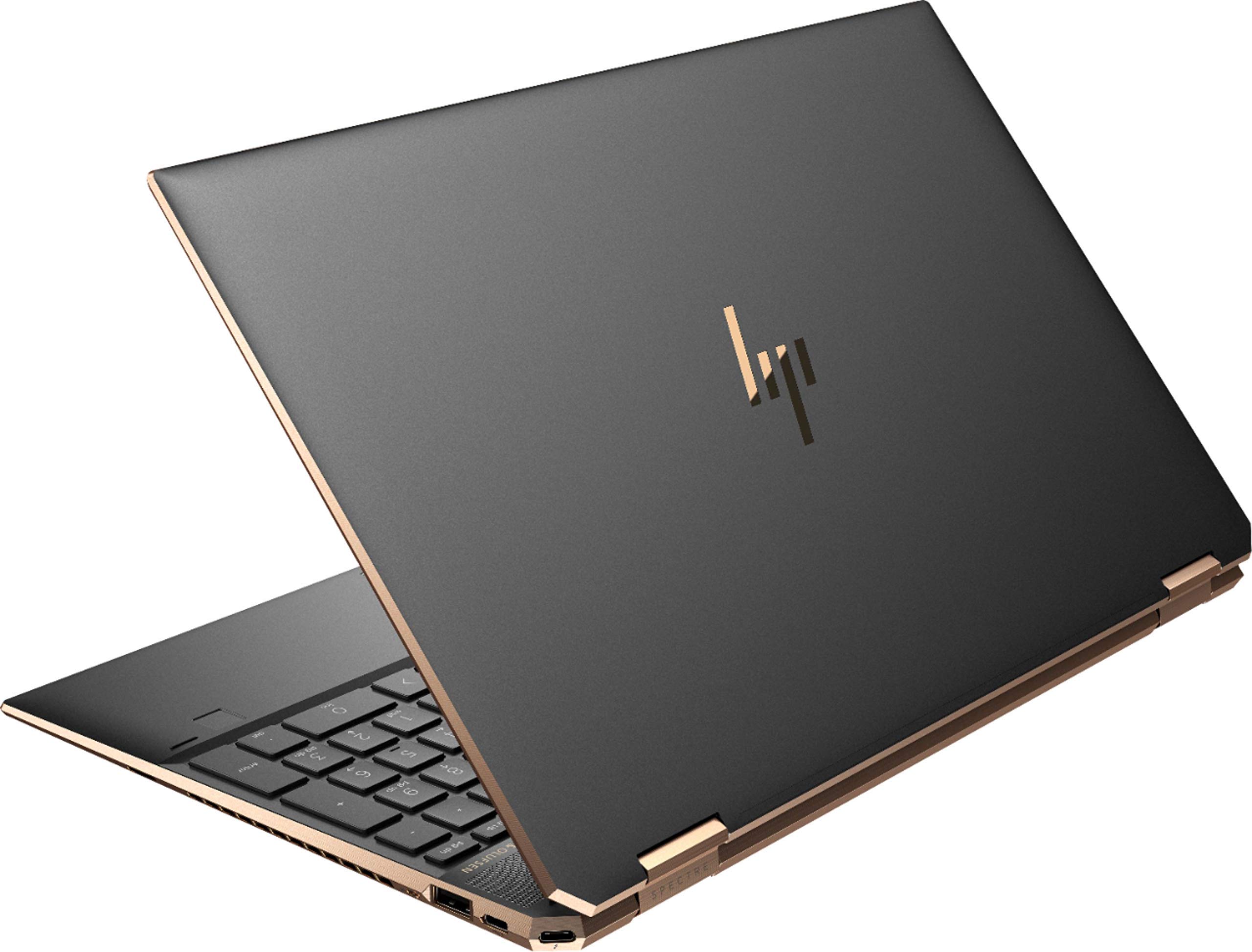 HP Spectre X360 15.6-inch 4K UHD Touchscreen 512GB SSD + 32GB Optane 11th Gen i7 (16GB RAM, Quad-Core i7-1165G7 up to 4.7GHz, Windows 10 Home, 3840 x 2160) Nightfall Black, 15-eb1043dx (Renewed)