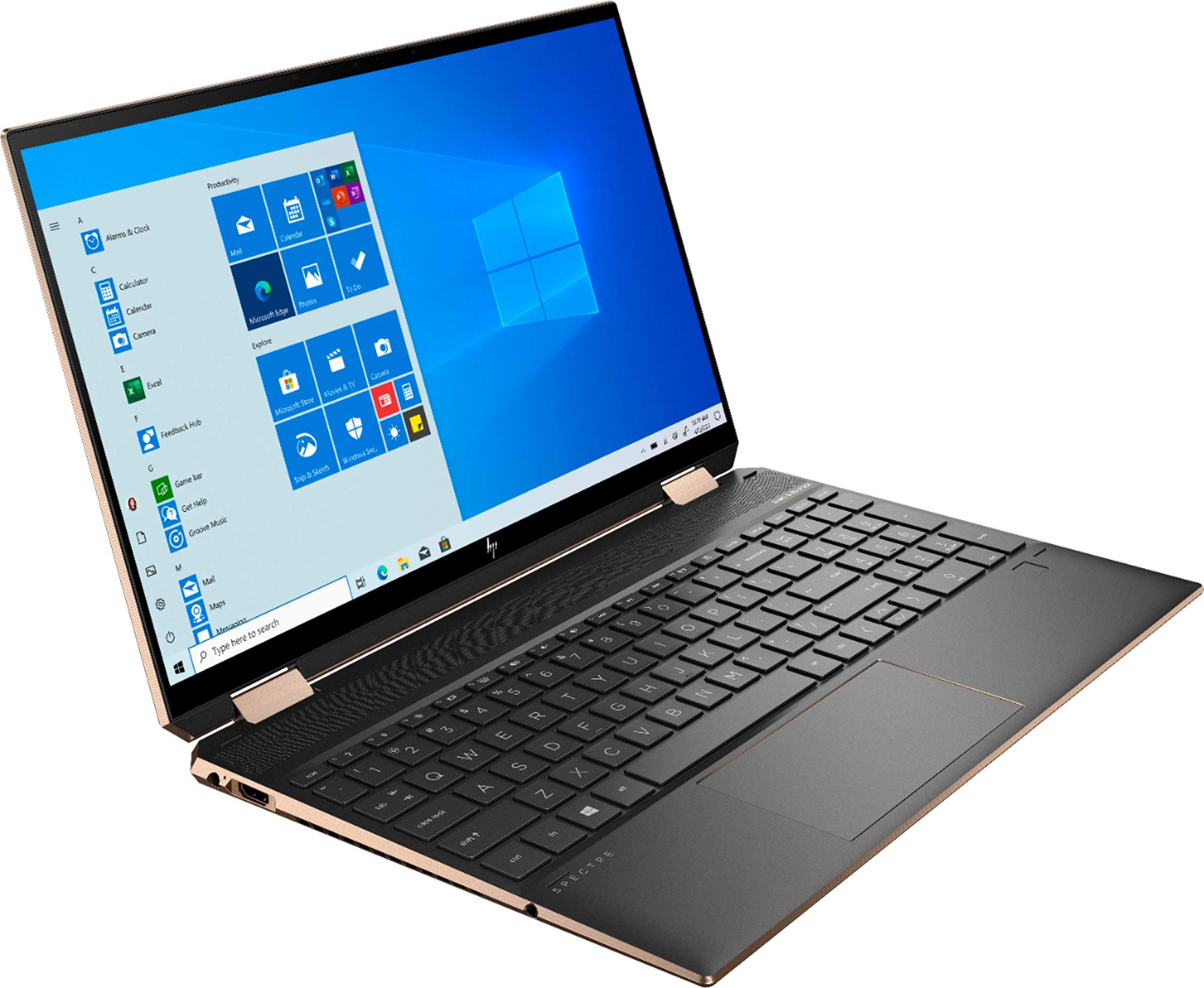 HP Spectre X360 15.6-inch 4K UHD Touchscreen 512GB SSD + 32GB Optane 11th Gen i7 (16GB RAM, Quad-Core i7-1165G7 up to 4.7GHz, Windows 10 Home, 3840 x 2160) Nightfall Black, 15-eb1043dx (Renewed)