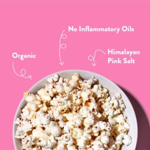 LesserEvil Himalayan Pink Salt Organic Popcorn, Premium Quality, Minimally Processed, No Vegetable Oil, 4.6 Oz, (Pack of 3)