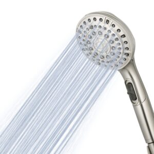 waterpik 7-mode powerpulse massage hand held brushed nickel shower head with easyselect. vot-669e?