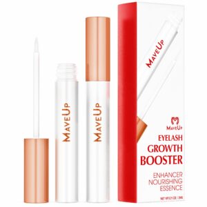 maveup eyelash growth serum booster. enhanced length. works like magic. fuller lashes & mesmerizing look. nourishing. thicker. longer. your secret to gorgeous eyes. alluring. must have.