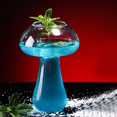 Mushroom Design Cocktail Glass 380ml Wine Water Cocktails Lemonade Juice Glass Bartender Special Beer Wine Glasses Goblet Cooler Cup