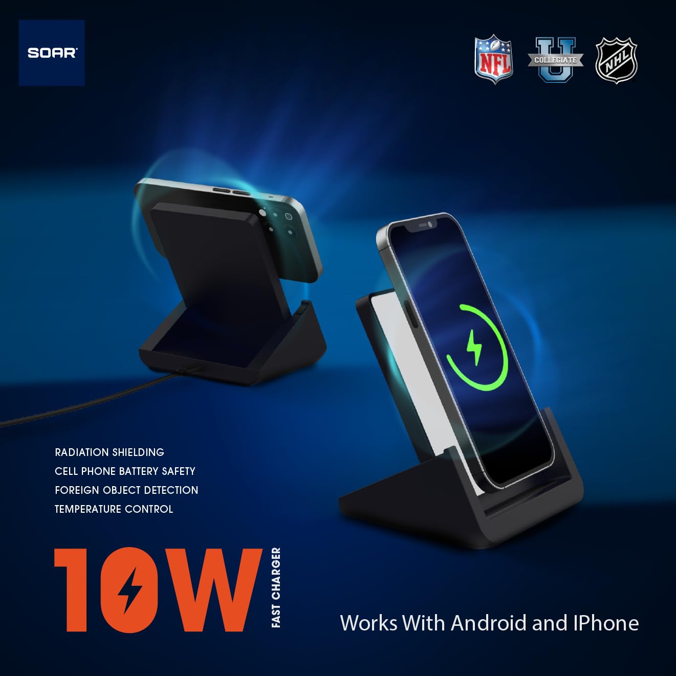 SOAR NFL Wireless Charging Stand, Dallas Cowboys,Honor Note 10