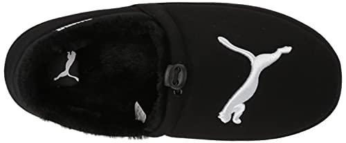 PUMA Men's Tuff Moccasin Slipper, Black Whit, 9