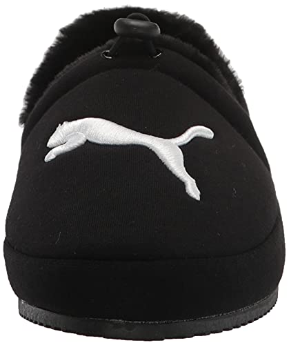 PUMA Men's Tuff Moccasin Slipper, Black Whit, 9