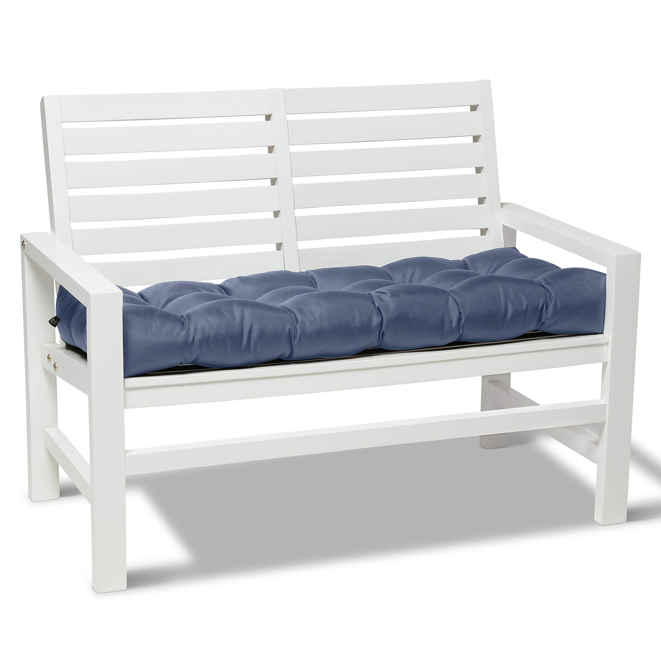 Classic Accessories Water-Resistant Indoor/Outdoor Bench Cushion, 54 x 18 x 5 Inch, Navy, Outdoor Bench, Bench Cushions, Outdoor Cushions