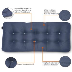 Classic Accessories Water-Resistant Indoor/Outdoor Bench Cushion, 54 x 18 x 5 Inch, Navy, Outdoor Bench, Bench Cushions, Outdoor Cushions