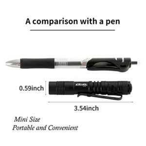 kemaily Handheld Pen Flashlight 150 Lumens Lamp Clip Mini Pen Light Small Pocket Penlight(2 Short)