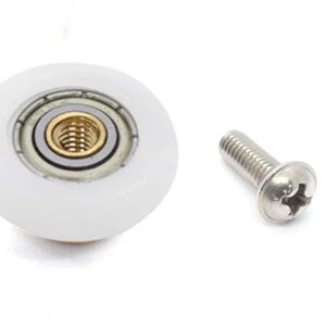 Shower Door Rollers Metal Alloy Wheels for The Bathroom Pan Glass Sliding Door Pulleys Replacement Parts Strong Load-Bearing Capacity Ultra-Quiet (Option A, Dia 19MM)