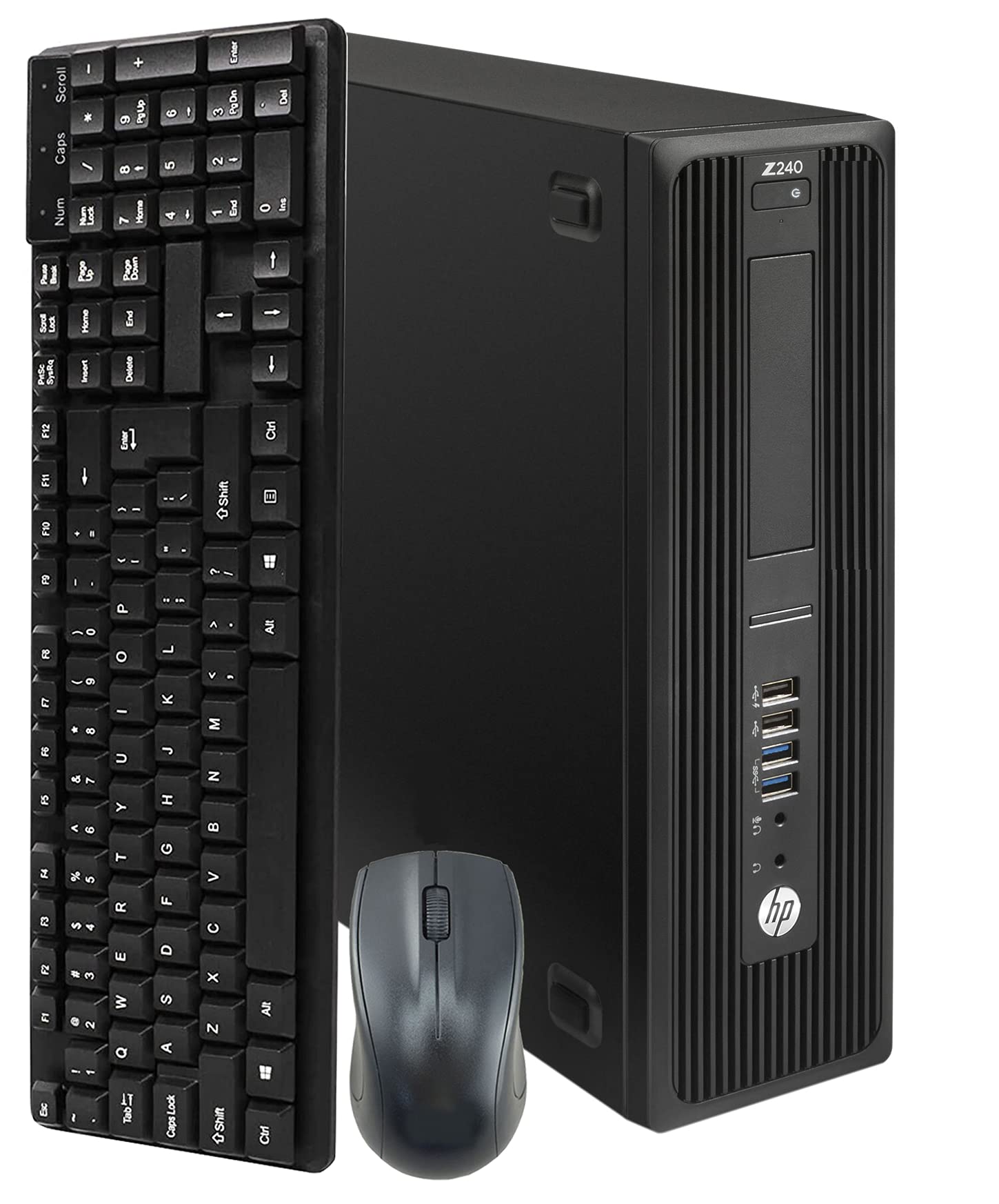 HP Z240 Small Form Computer Desktop PC, Intel Core i5 6500 3.2GHz Processor, 16GB DDR4 Ram, 256GB NVMe SSD, WiFi | Bluetooth, Wireless Keyboard & Mouse, Win 10 Pro (Renewed)