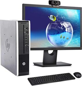 hp 8200 usff computer desktop pc, intel core i5 3.1ghz processor, 8gb ram, 120gb solid drive, wifi | bluetooth, 1080p webcam, wireless keyboard & mouse, 19 inch monitor, windows 10 (renewed)