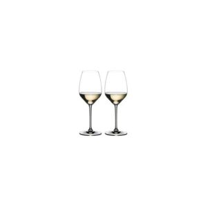 Riedel Extreme Riesling Wine Glass Set of 4( 2-Pack, Clear) with Large Microfiber Polishing Cloth and Wine Pourer Bundle (4 Items)