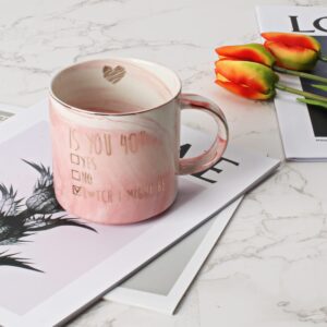 Funny 40th Birthday Gifts for Women - Turning 40 Year Old Birthday Bday Gift Ideas for Wife, Mom, Daughter, Sister, Aunt, Best Friends, Coworkers - Fabulous Pink Marble Mug, Ceramic 11.5oz Coffee Cup