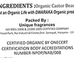 Dwaraka Organic - Cold Pressed Castor Oil, 16.9 Fl Oz, 500 ML, Healthy, Organic, Non GMO, All Natural