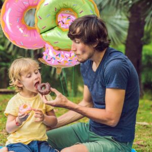 6PCS Big Donut Foil Balloons Large Mylar Doughnut Balloons for Birthday Party Wedding Decoration Baby Shower Donut Time