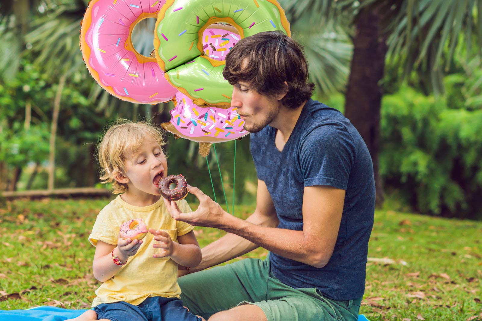 6PCS Big Donut Foil Balloons Large Mylar Doughnut Balloons for Birthday Party Wedding Decoration Baby Shower Donut Time