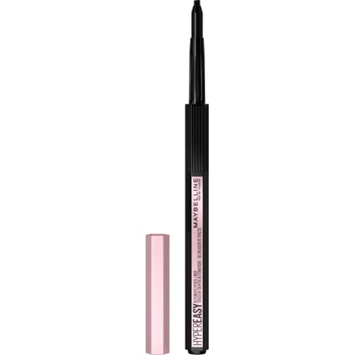 Maybelline New York Hyper Easy No Slip Pencil Eyeliner Makeup, Black, 0.001 oz.