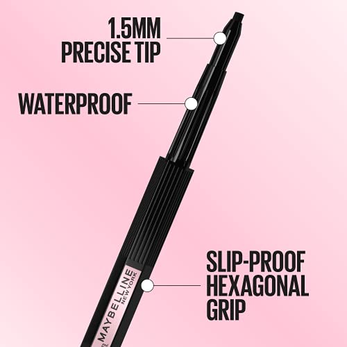 Maybelline New York Hyper Easy No Slip Pencil Eyeliner Makeup, Black, 0.001 oz.