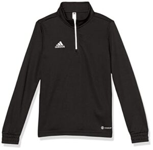 adidas kids' entrada 22 training top, black, small