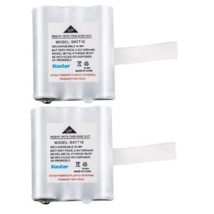 kastar 2 pack batt10 battery replacement for midland batt10 batt-10, avp13 mid-avp13, midland t71, t75, t77, t79, midland x-talker radios t71, t75, t77,t79