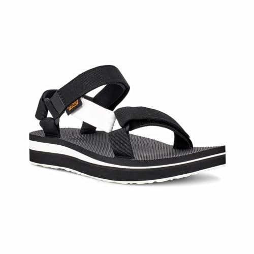 Teva Women's Midform Universal Sandal, Black/Bright White, 6