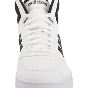 adidas Adult Hoops 3.0 Mid Core Black/Core Black/White 11