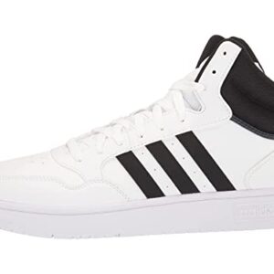 adidas Adult Hoops 3.0 Mid Core Black/Core Black/White 11