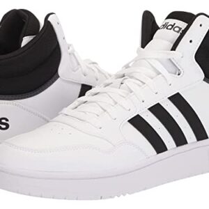 adidas Adult Hoops 3.0 Mid Core Black/Core Black/White 11