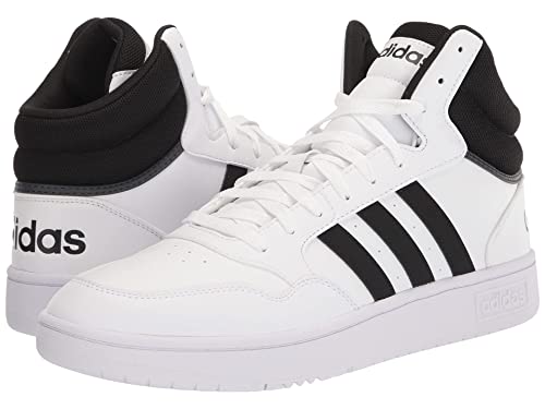 adidas Adult Hoops 3.0 Mid Core Black/Core Black/White 11