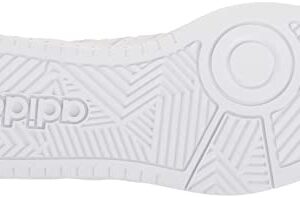 adidas Women's Hoops 3.0 Low Top Basketball Shoe, White/White/Dash Grey, 8