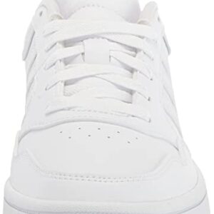 adidas Women's Hoops 3.0 Low Top Basketball Shoe, White/White/Dash Grey, 8