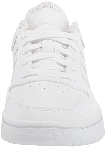 adidas Women's Hoops 3.0 Low Top Basketball Shoe, White/White/Dash Grey, 8