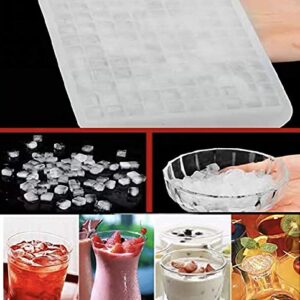 160 Grids Ice Cube Trays Mini Tiny Silicone Ice Cube Trays and Candy Grids Small Ice Maker Tiny Ice Cube Trays Chocolate Mold Mould Maker Molds for Kitchen Bar Party(White)