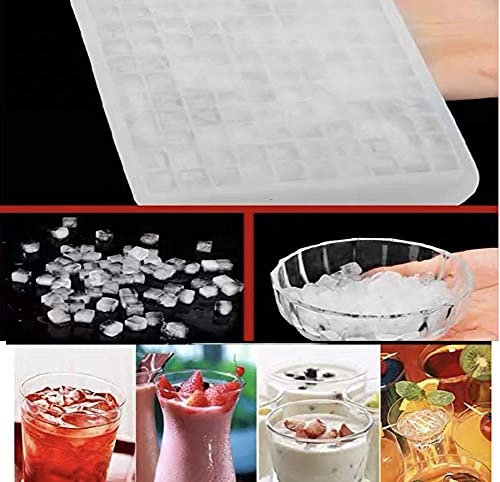 160 Grids Ice Cube Trays Mini Tiny Silicone Ice Cube Trays and Candy Grids Small Ice Maker Tiny Ice Cube Trays Chocolate Mold Mould Maker Molds for Kitchen Bar Party(White)