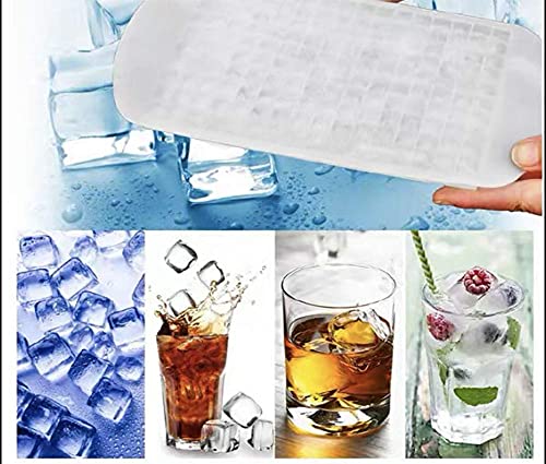 160 Grids Ice Cube Trays Mini Tiny Silicone Ice Cube Trays and Candy Grids Small Ice Maker Tiny Ice Cube Trays Chocolate Mold Mould Maker Molds for Kitchen Bar Party(White)