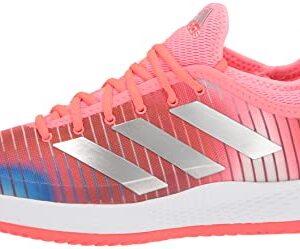 adidas Women's Defiant Generation Tennis Shoe, Turbo/Silver Metallic/White, 7.5