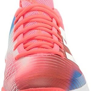 adidas Women's Defiant Generation Tennis Shoe, Turbo/Silver Metallic/White, 7.5