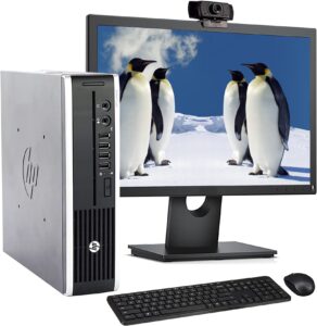 hp 8300 usff computer desktop pc, intel core i5 3.2ghz processor, 8gb ram, 500gb hard drive, wifi | bluetooth, 1080p webcam, wireless keyboard & mouse, 19 inch monitor, windows 10 (renewed)