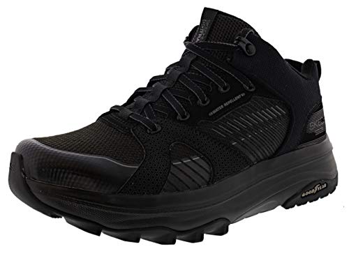 Skechers Womens Max Cushioning Trail Hiking and Trail Running Sneaker, Black/Black, 8.5