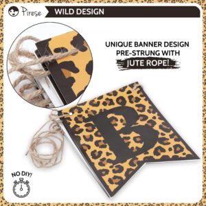 Pirese Cheetah Happy Birthday Banner, Cheetah Birthday Decorations, Leopard Party Decorations, Animal Birthday Party Decorations | Safari Party Decorations | Leopard Party Supplies, Animal Print Party