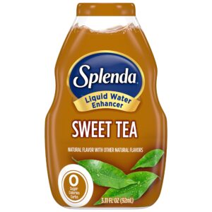 SPLENDA Liquid Water Enhancer Drops, Sugar Free, Zero Calorie, Natural Flavor, Concentrated Drink Mix, 3.11 Fl Oz Each Bottle (Sweet Tea, 2 Pack)