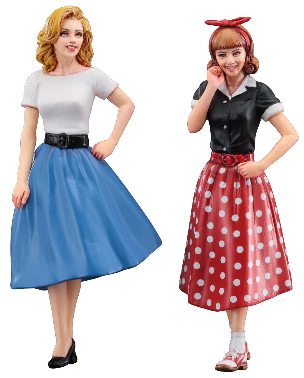 Hasegawa FC10 1/24 Figure Collection Series 50's American Girls Figure (Set of 2) Plastic Model