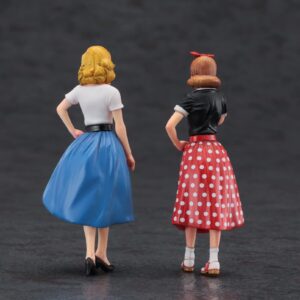 Hasegawa FC10 1/24 Figure Collection Series 50's American Girls Figure (Set of 2) Plastic Model