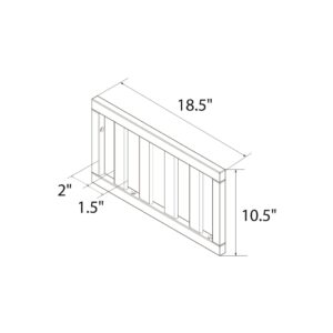 Little Seeds Universal Toddler Rail, Nursery Furniture, Sharkey Gray