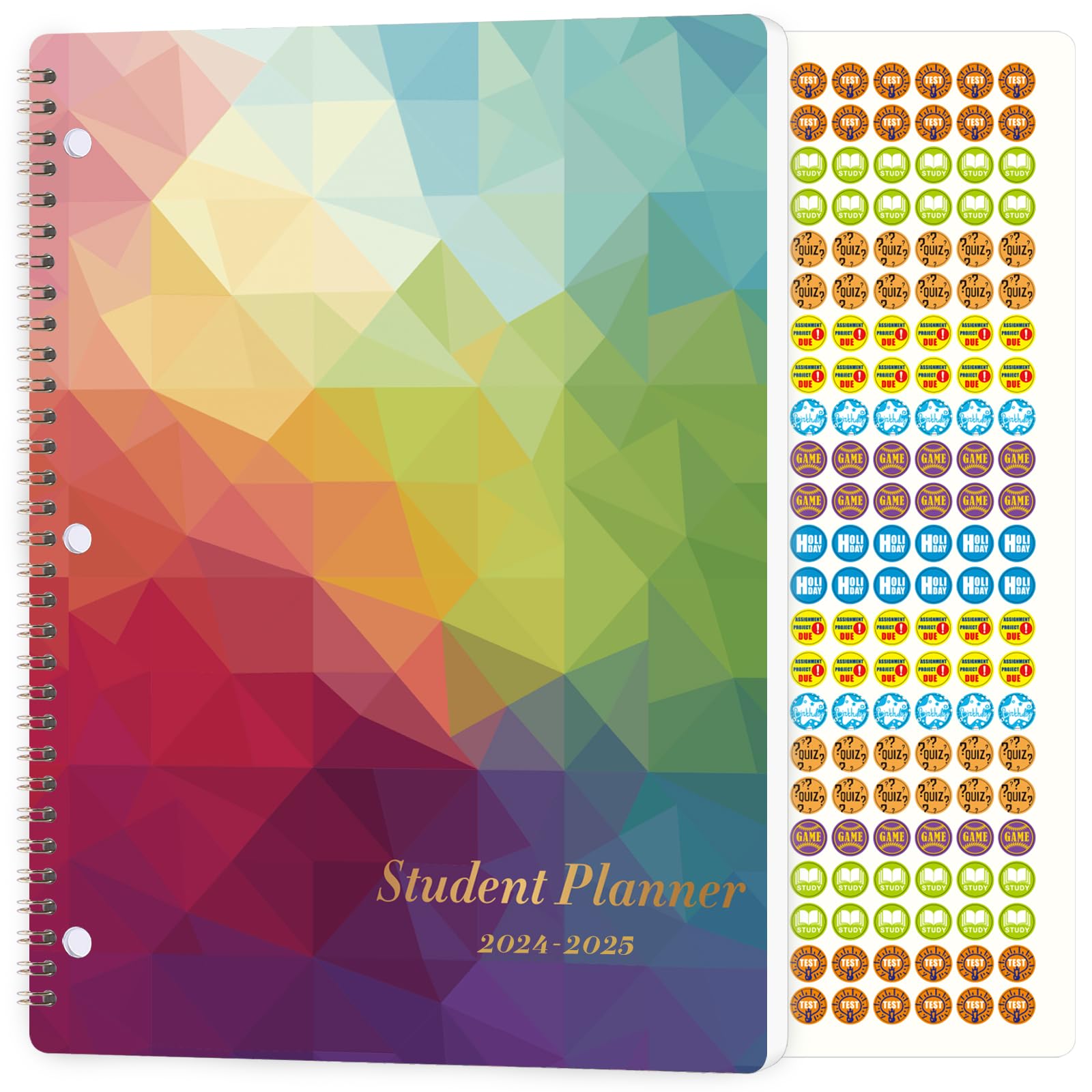 Student Planner 2024-2025 - School Planner, July 2024- June 2025, 8.5" x 11", 2024-2025 Student Planner/Academic Planner with 3-Hole Punched