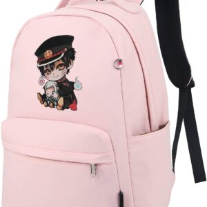 Roffatide Anime Toilet Bound Hanako Kun Backpack Yugi Amane Backpack Lightweight Nylon Backpack Printed Schoolbag Daypack Pink