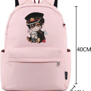 Roffatide Anime Toilet Bound Hanako Kun Backpack Yugi Amane Backpack Lightweight Nylon Backpack Printed Schoolbag Daypack Pink