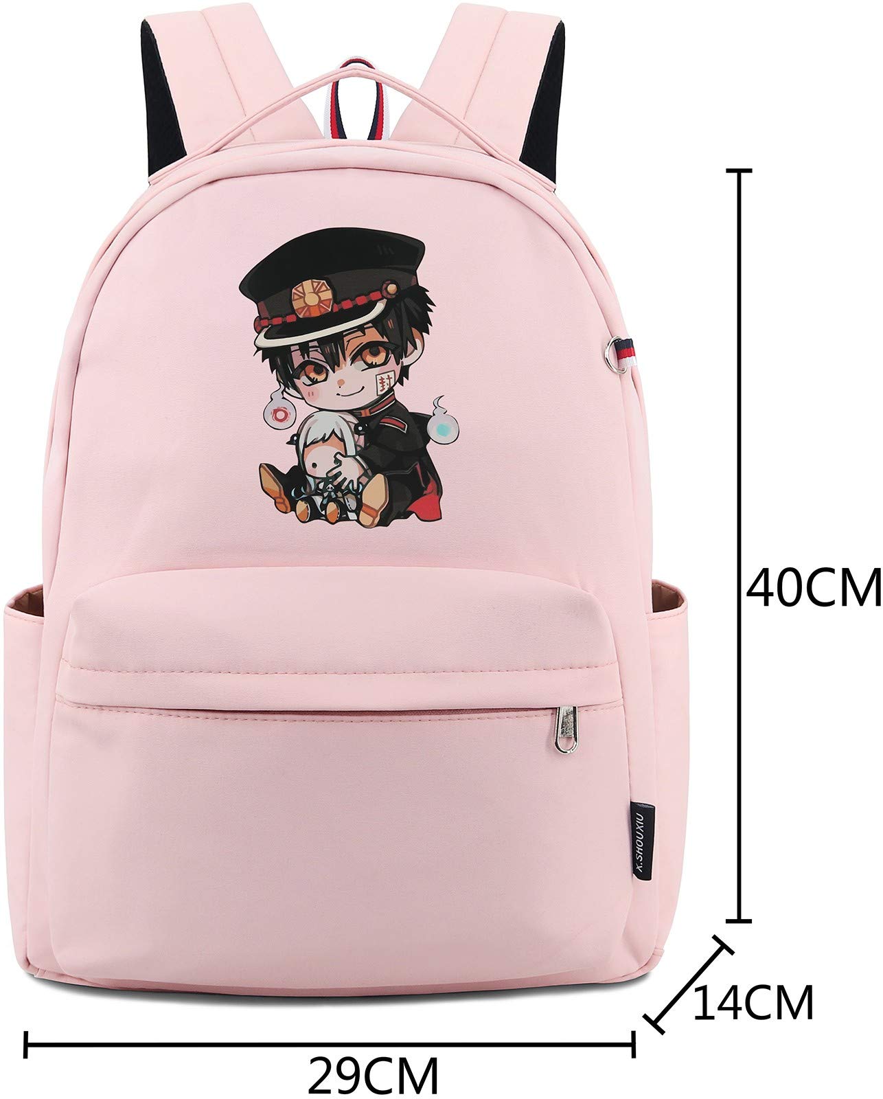 Roffatide Anime Toilet Bound Hanako Kun Backpack Yugi Amane Backpack Lightweight Nylon Backpack Printed Schoolbag Daypack Pink